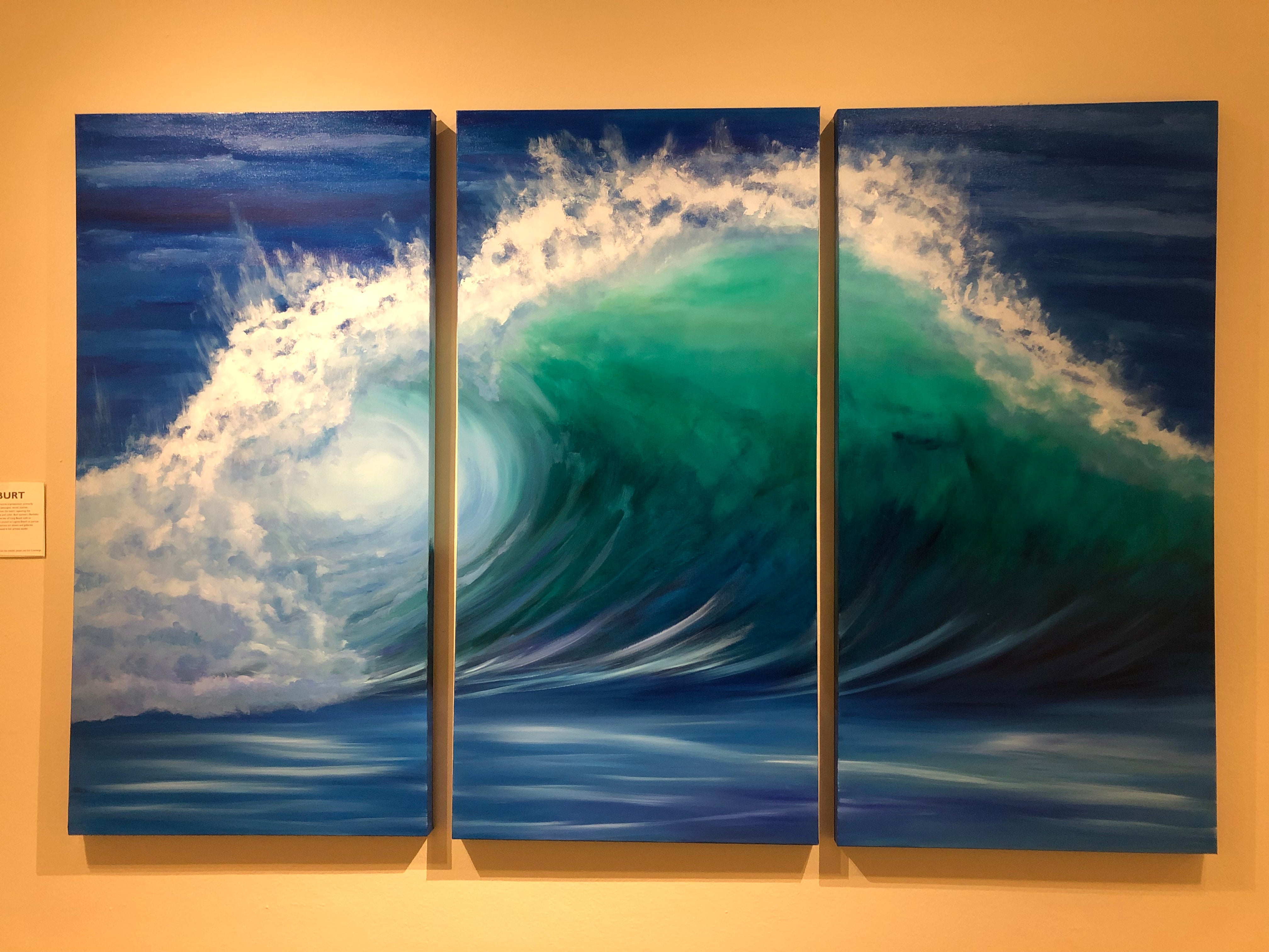 Wave Triptych Painting 525 – Michelle's Art Studio