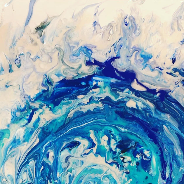 Abstract WAVE Acrylic Pour Painting Class – Michelle's Art Studio