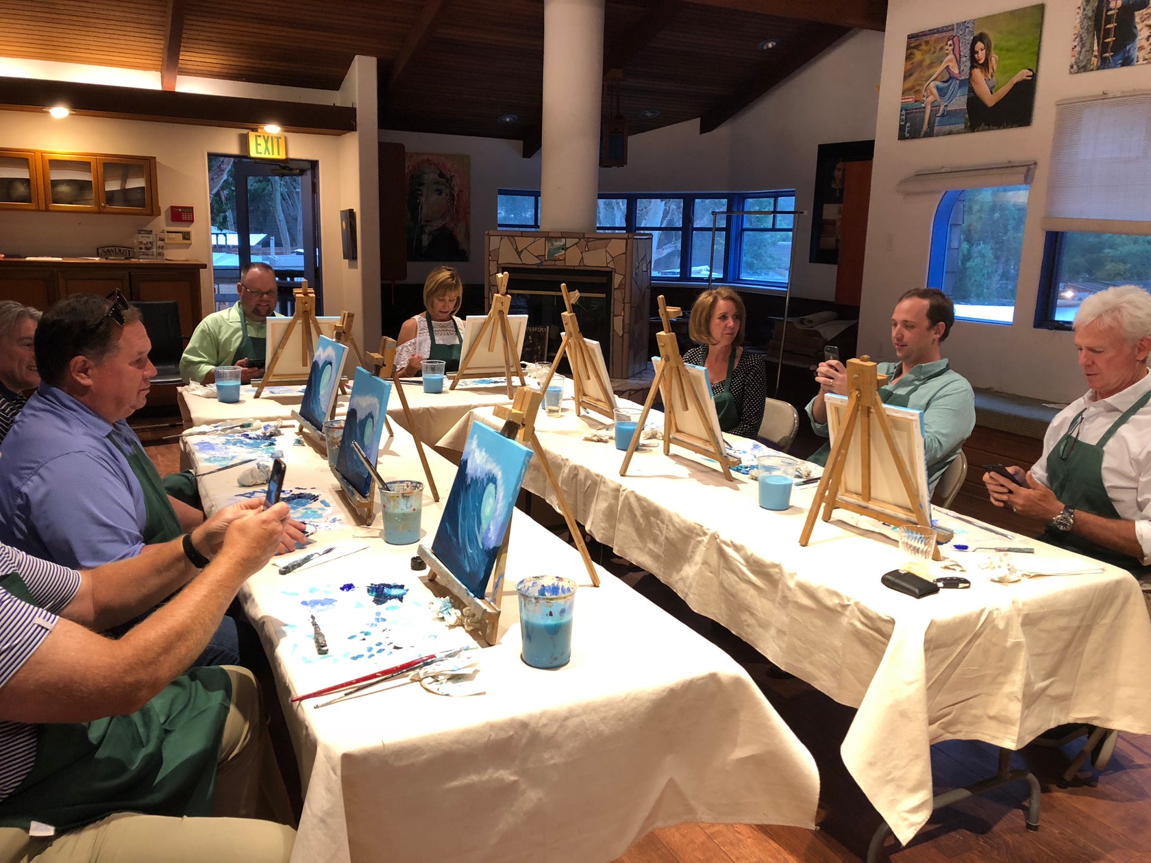 Wave Painting in Acrylic Class – Michelle's Art Studio